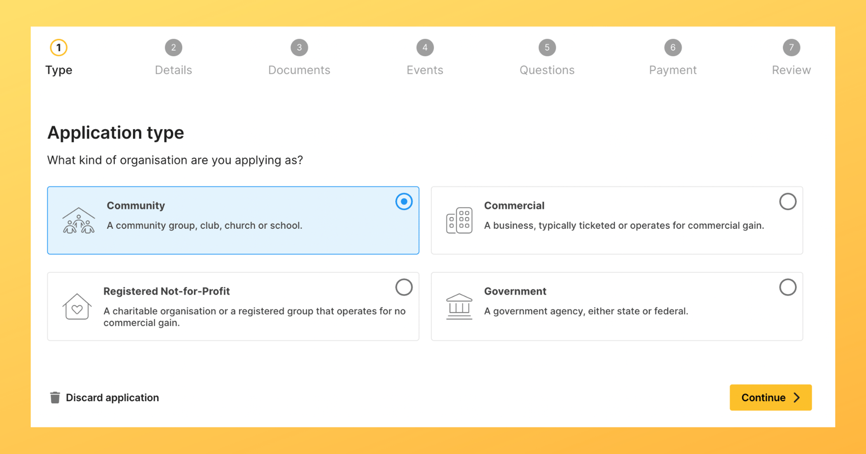 Signing up as a Regular Customer