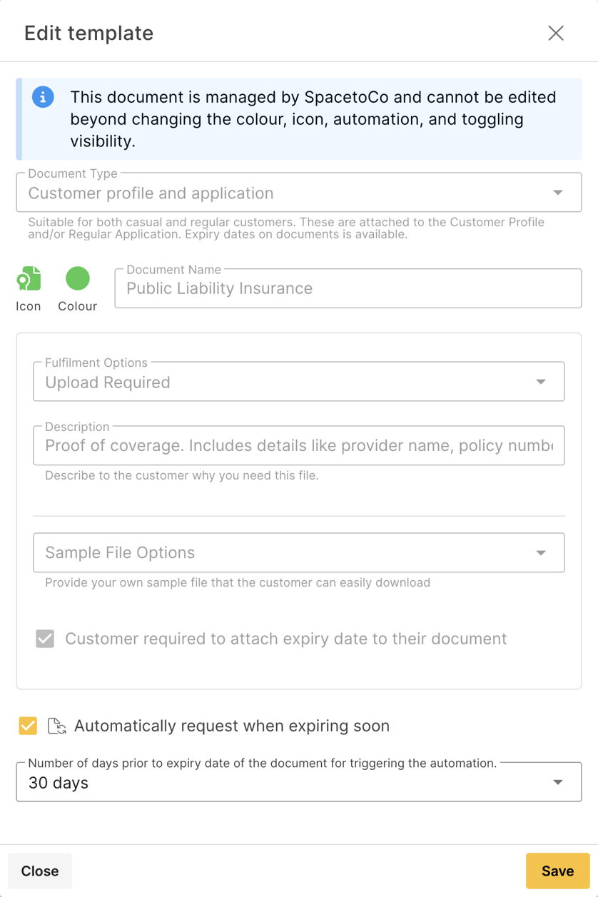 Public Liability Insurance Document Management