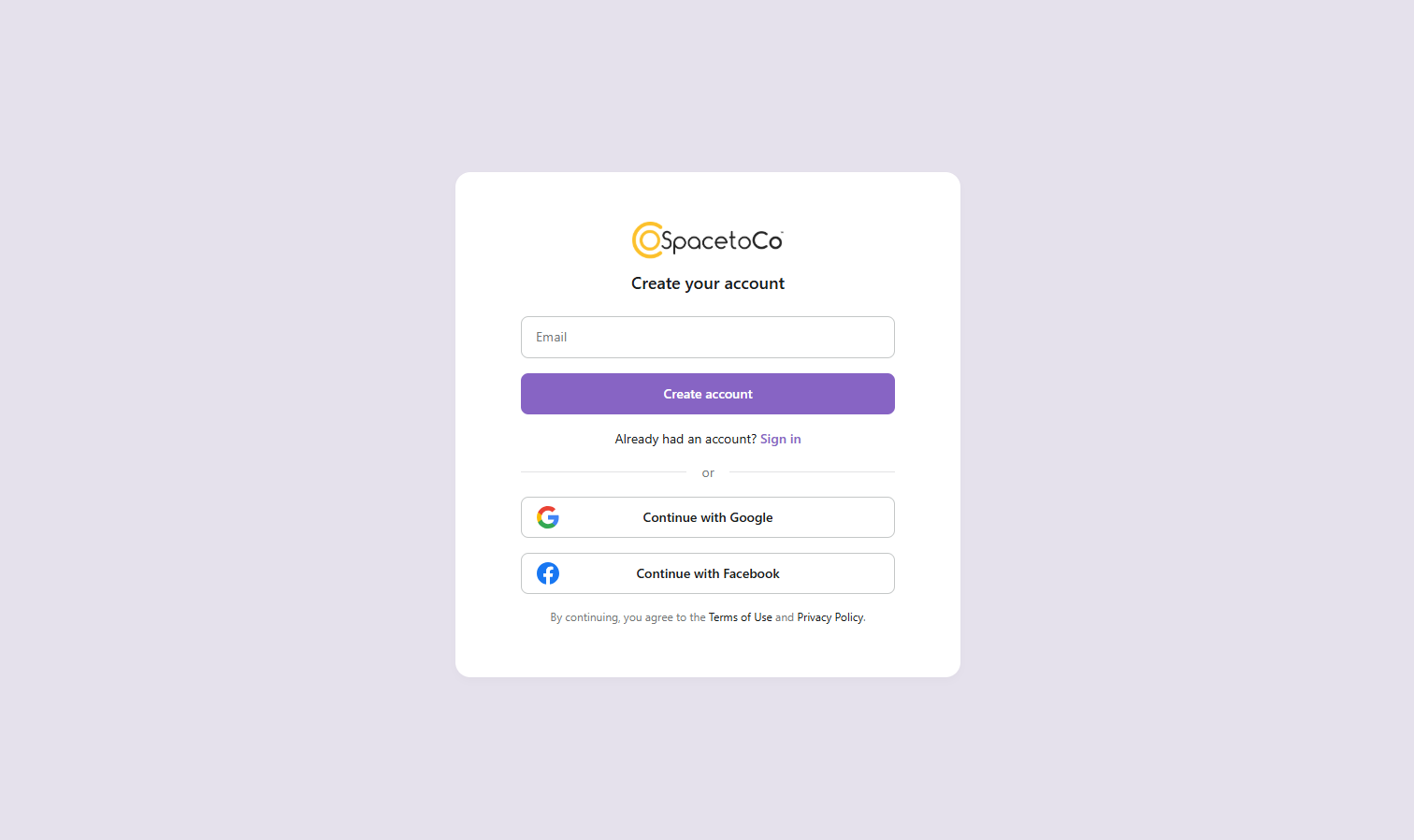 Signing up as a Regular Customer