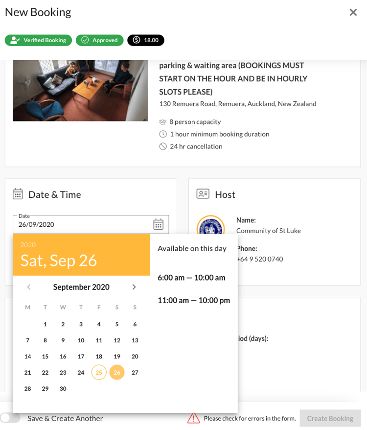 How to make a new booking as a Regular Customer