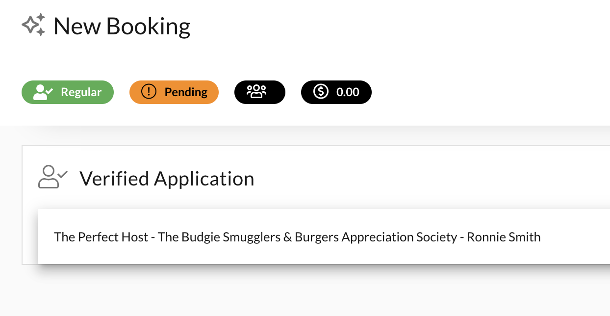 How to make a new booking as a regular/verified user